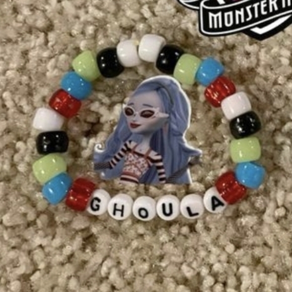 Jewelry | Ghoula Inspired Monster High Beaded Kandi Handmade Bracelet ...